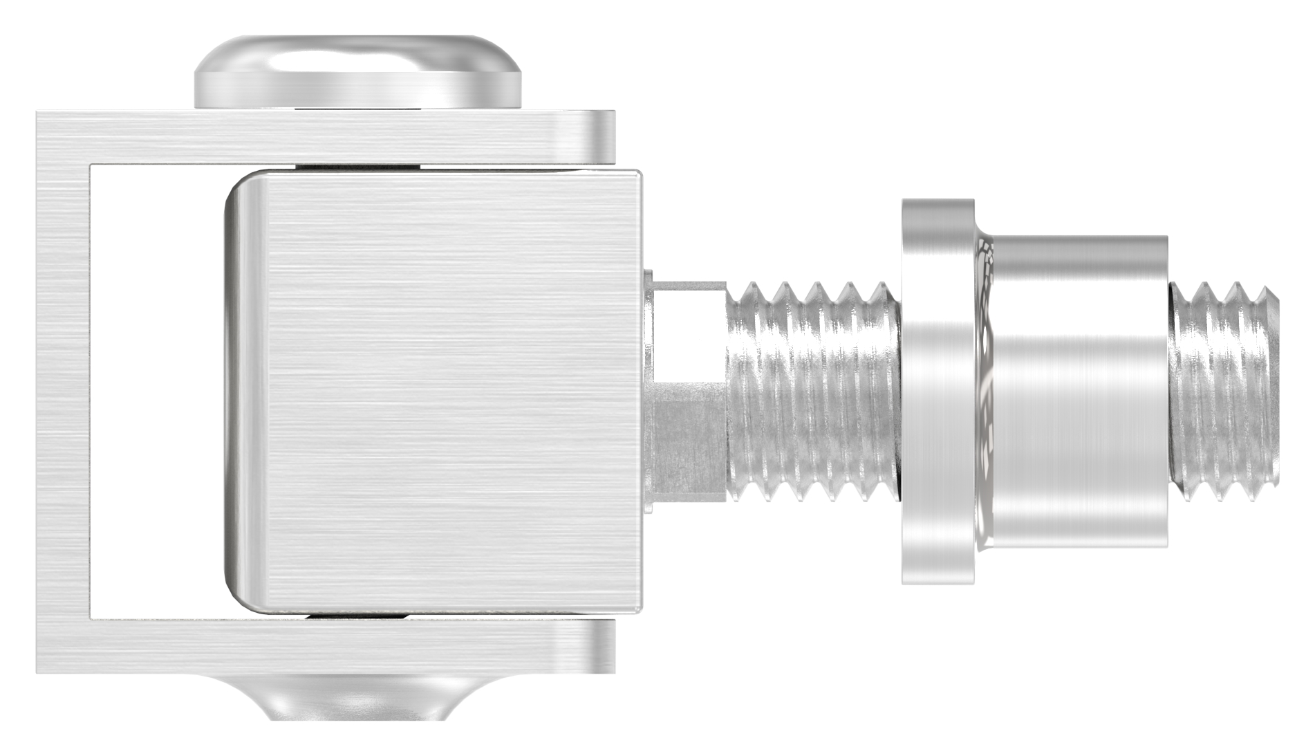 Verstellbares Torband mit Gewindehülse M12, V2A | 123-M12-VA