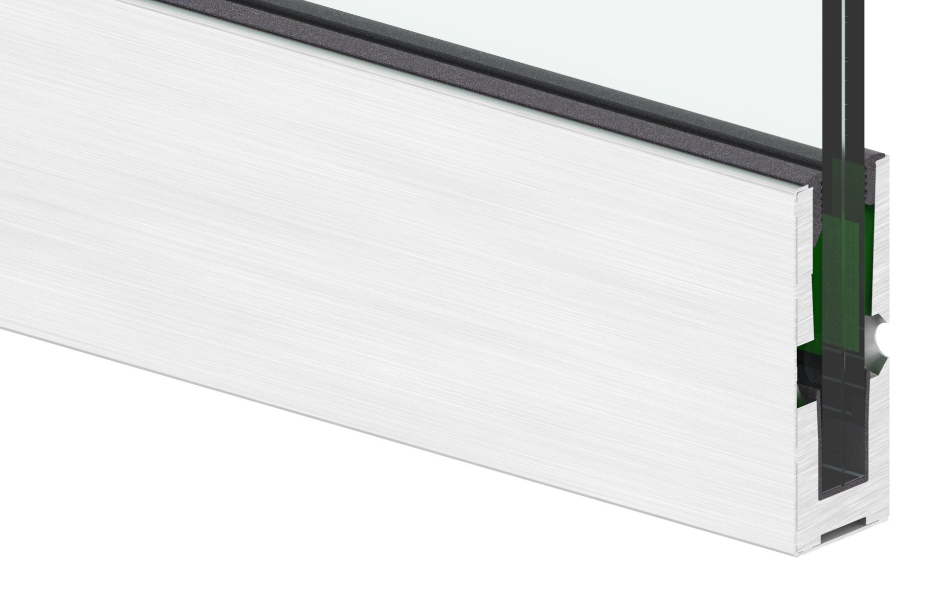 Alu-Profil ELEGANZA STRONG, seitliche Montage, L: 6000mm | 80600-ALU