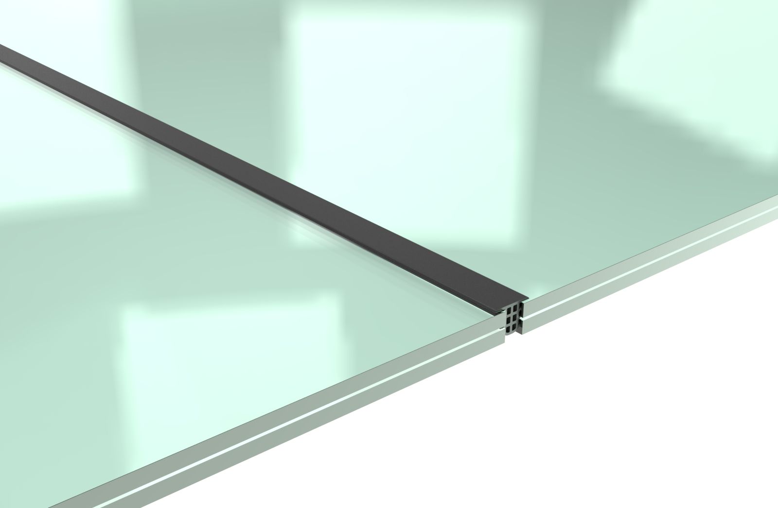 Zwischendichtung für Gläser, L: 3000mm | VDE-GD-3000